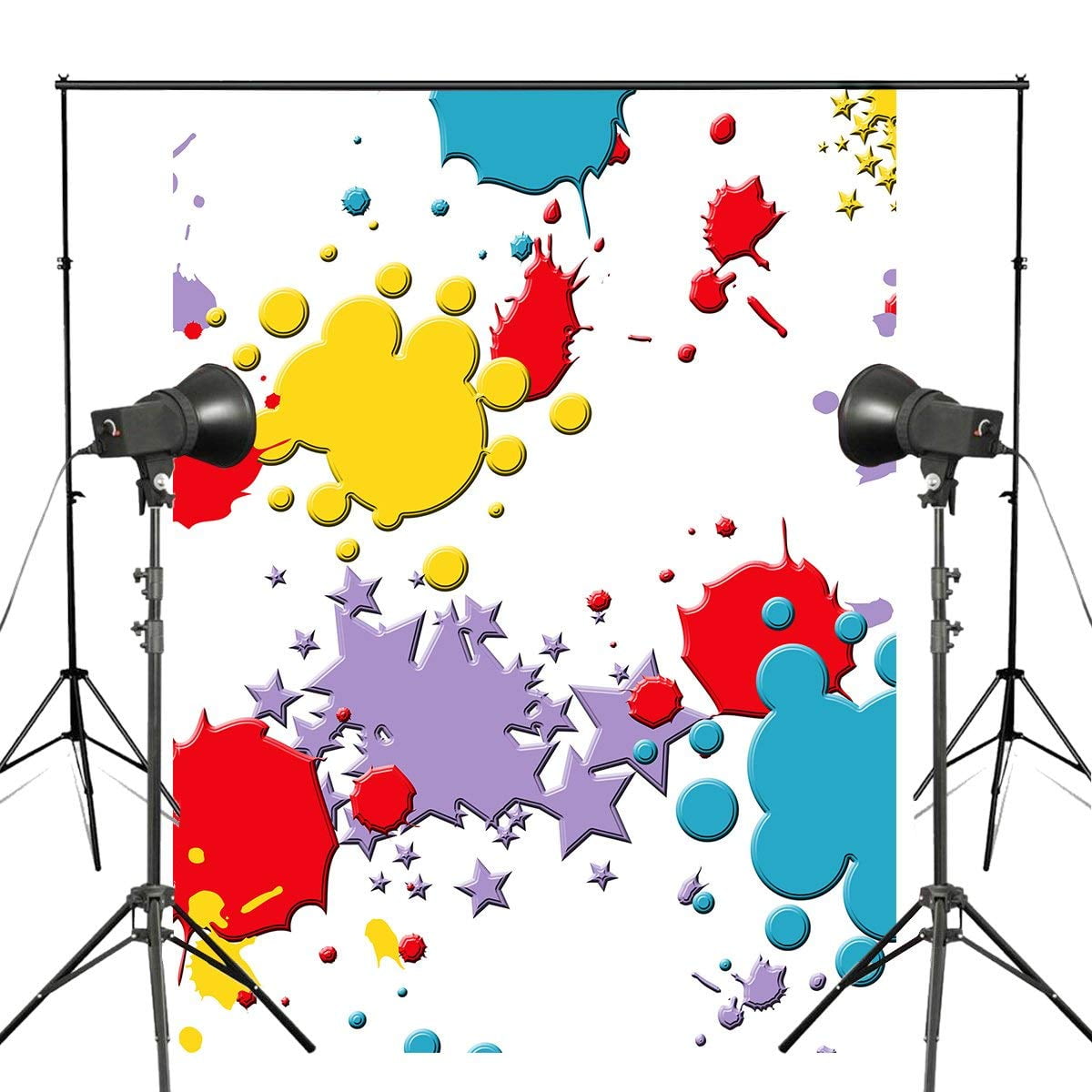 ABPHOTO Polyester 5x7ft Lovely Colorful Clipart Pattern Photography ...