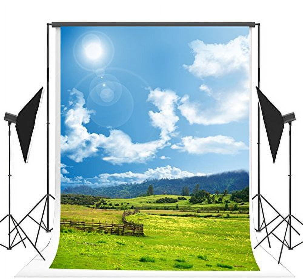 ABPHOTO Polyester 5x7ft Nature Scenery Photography Backdrops Green ...