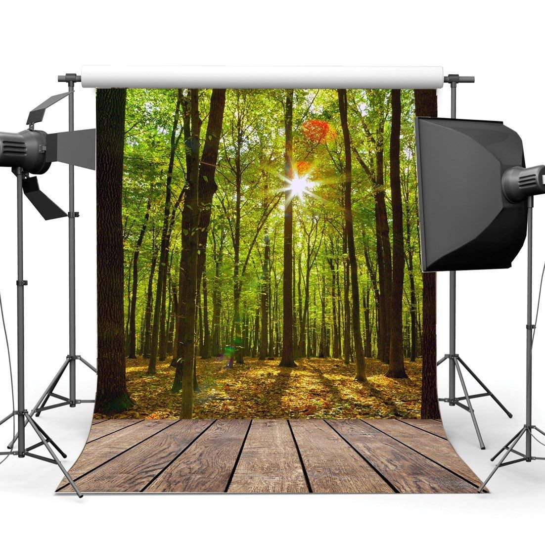 ABPHOTO Polyester 5x7ft Nature Spring Backdrop Jungle Forest Backdrops ...