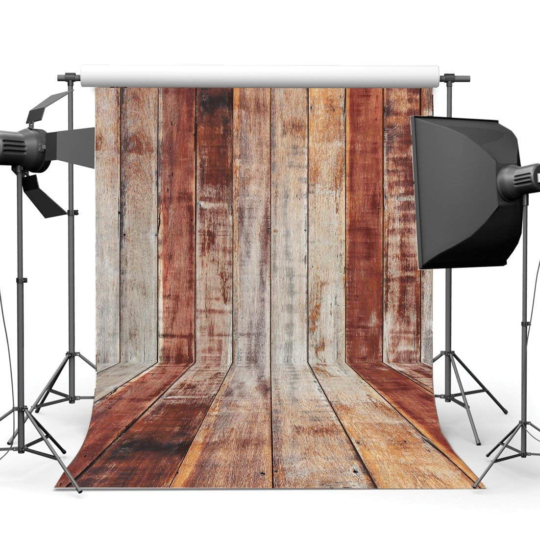ABPHOTO Polyester 5x7ft Nostalgia Wood Backdrop Shabby Texture Rustic ...