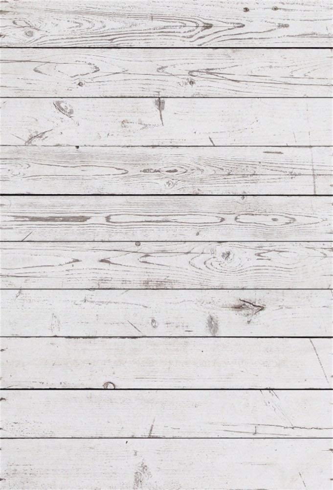 ABPHOTO Polyester 5x7ft Old Weathered White Wood Backdrops for ...