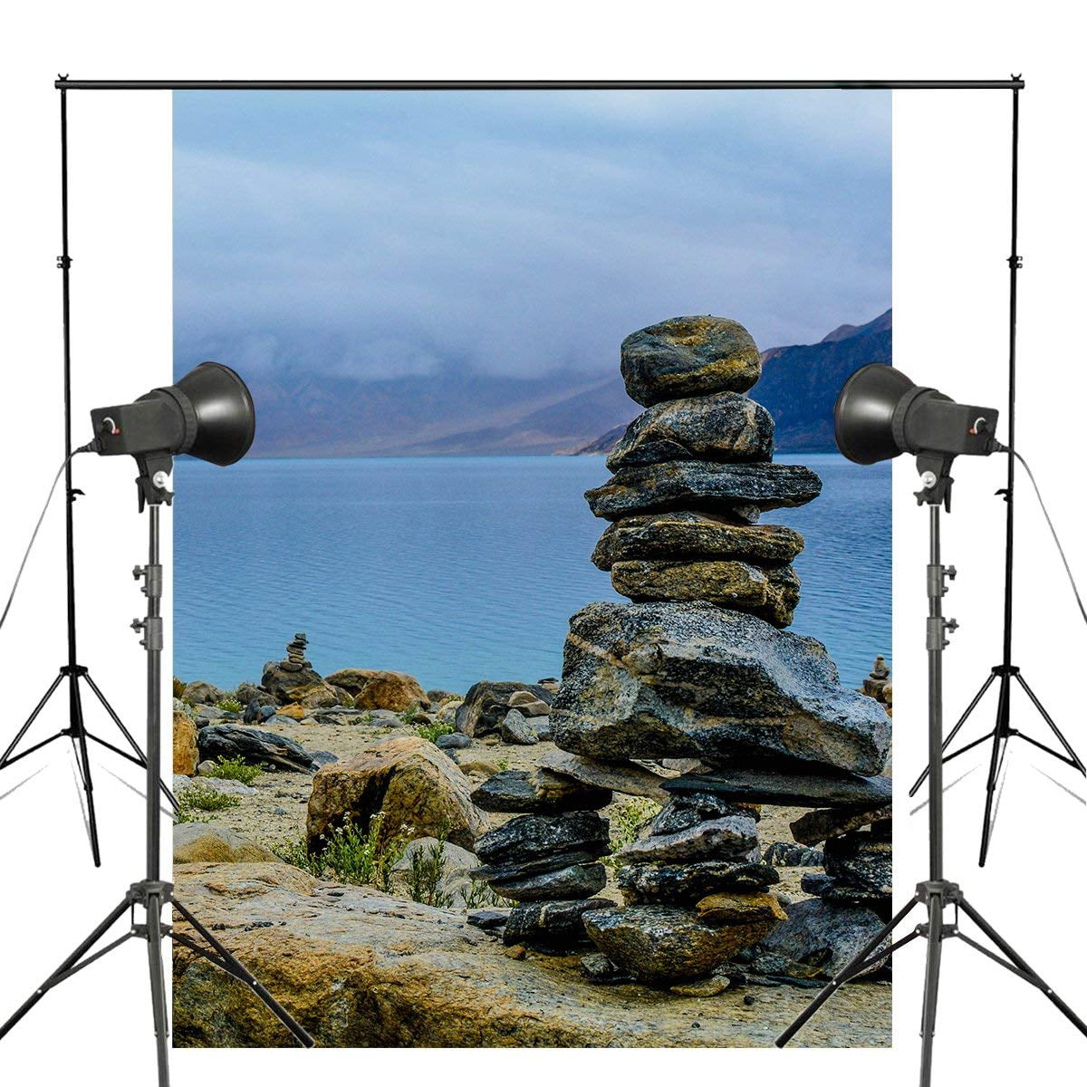 ABPHOTO Polyester 5x7ft Pangong Tso Sunrise Photography Background ...
