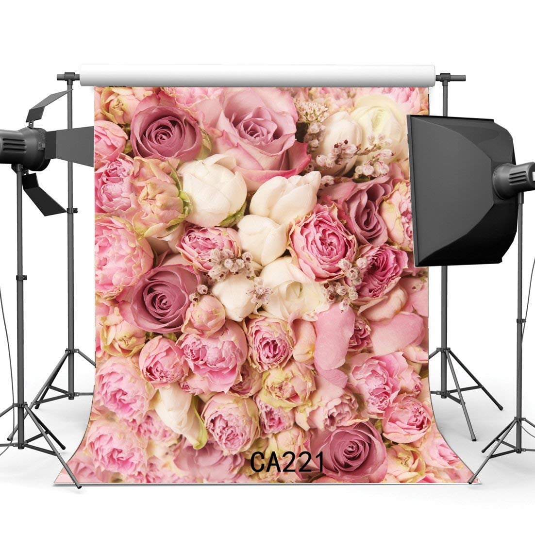 ABPHOTO Polyester 5x7ft Photography Backdrop Cherry Blossom Fresh Rose ...