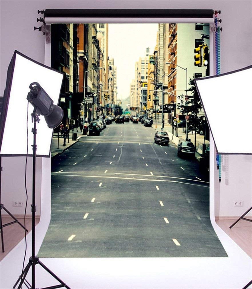 ABPHOTO Polyester 5x7ft Photography Backdrop Europran Building Street ...
