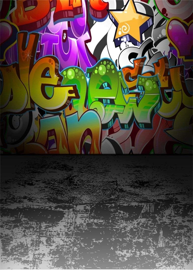 ABPHOTO Polyester 5x7ft Photography Backdrop Graffiti Wall Urban Street ...