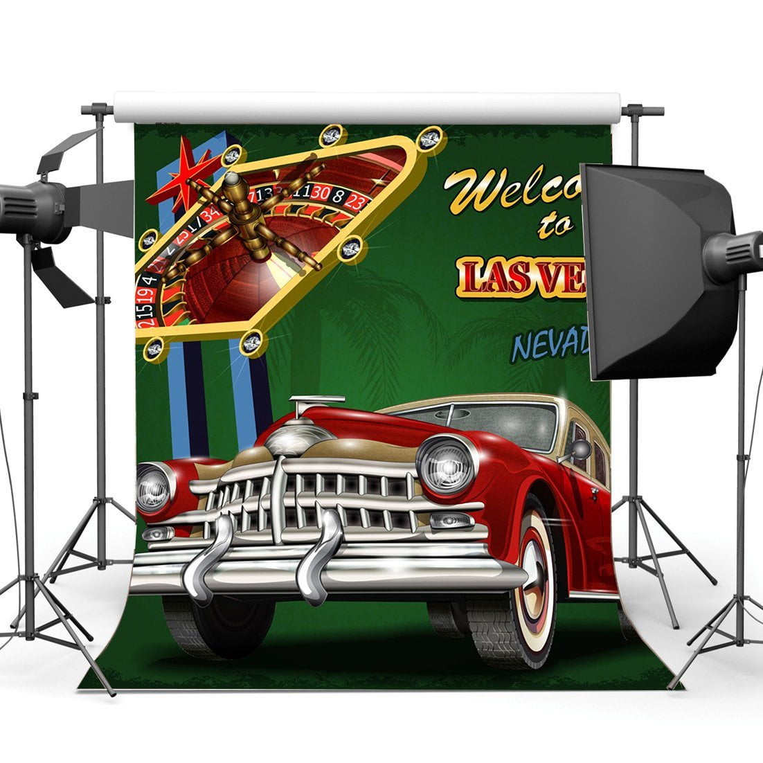 ABPHOTO Polyester 5x7ft Photography Backdrop Las Vegas Compass Vintage ...