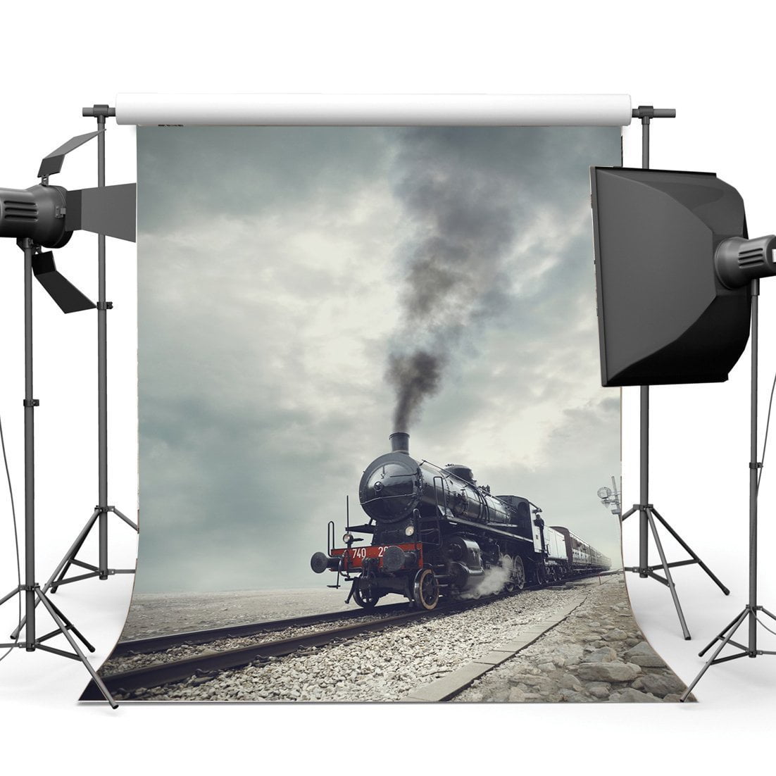 ABPHOTO Polyester 5x7ft Photography Backdrop Locomotive Vintage Train ...