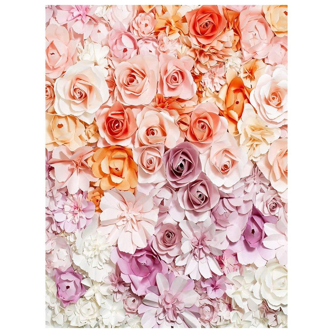 ABPHOTO Polyester 5x7ft Photography Backdrop Paper Flower wall gorgeous ...