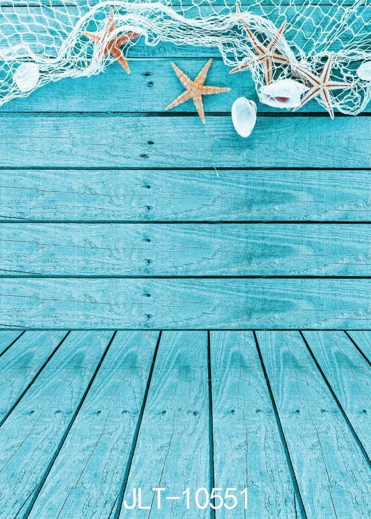 ABPHOTO Polyester 5x7ft Photography Backdrops Blue Painted Stripe Wood ...