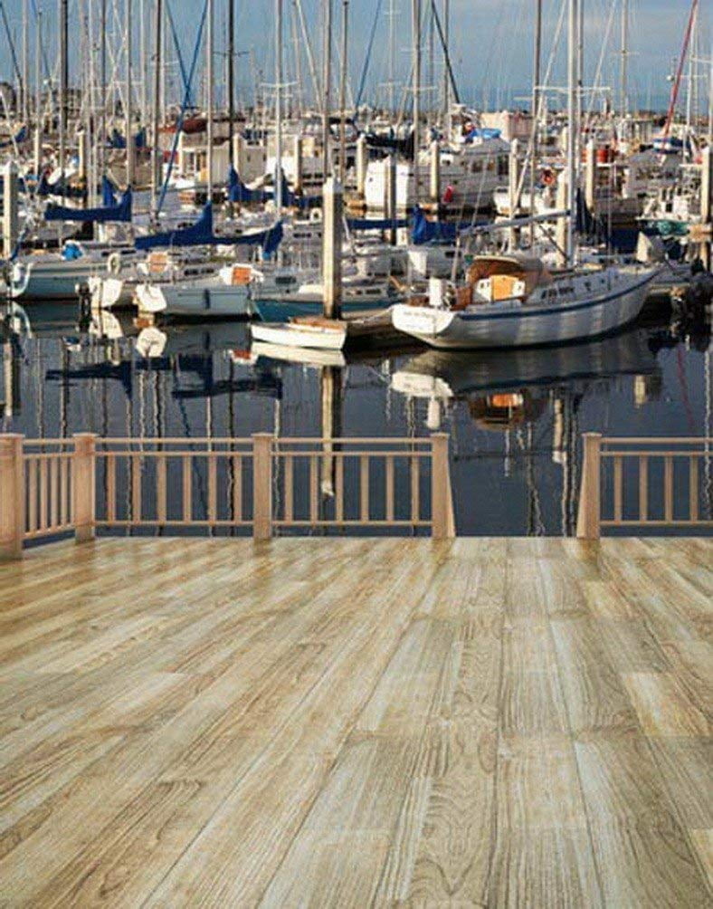 ABPHOTO Polyester 5x7ft Photography Backdrops Dock Pier Scene Studio ...
