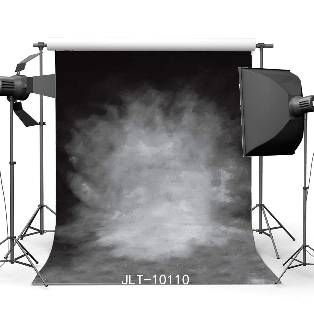 ABPHOTO Polyester 5x7ft Photography Backdrops Shabby Solid Smoky Grey ...