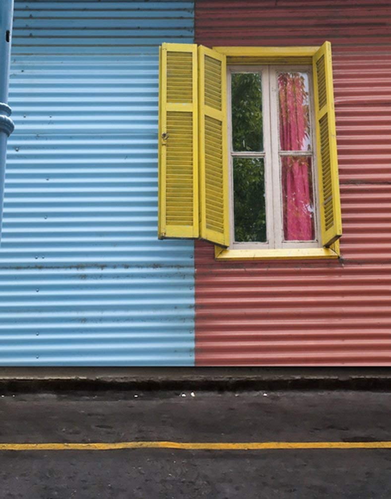 ABPHOTO Polyester 5x7ft Pink Blue House Cloud Photography Backdrops ...