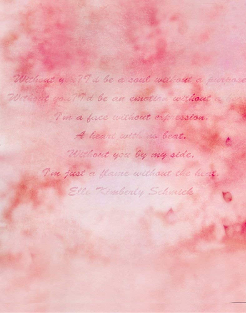 ABPHOTO Polyester 5x7ft Pink Wall Poem Photography Backdrops Photo ...
