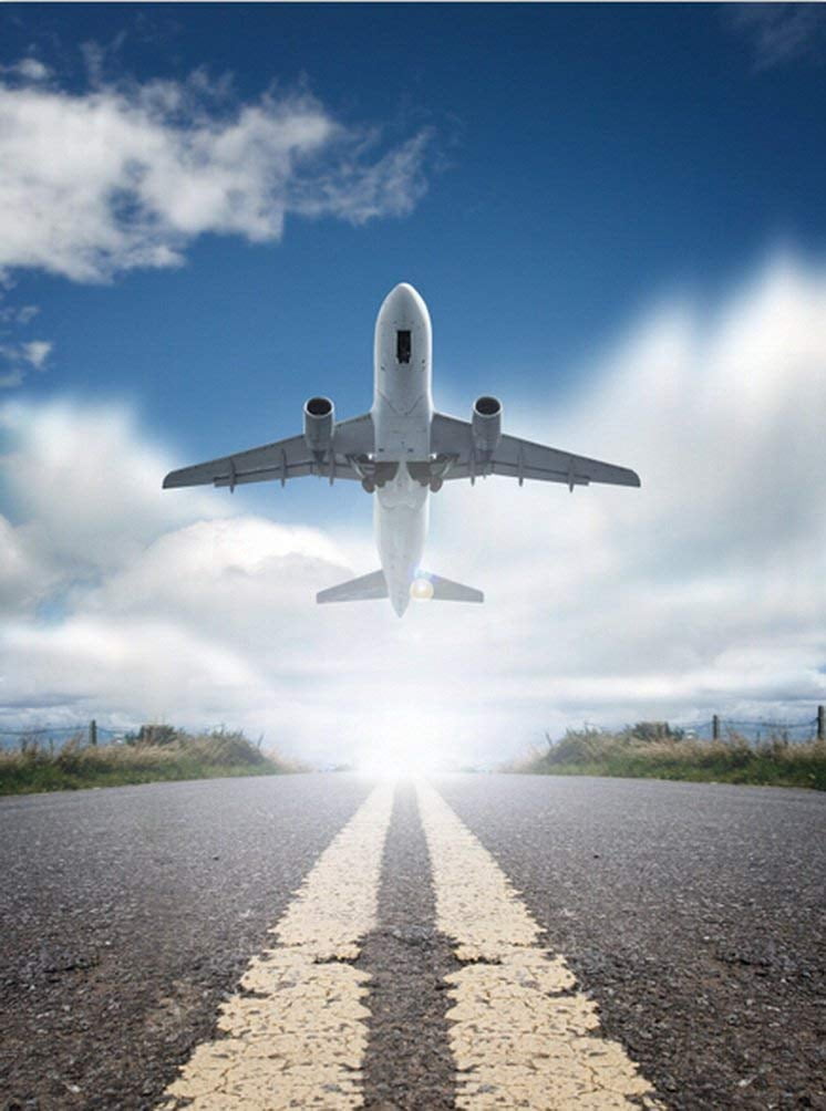 ABPHOTO Polyester 5x7ft Plane Airport Photography Backdrops Photo Props ...