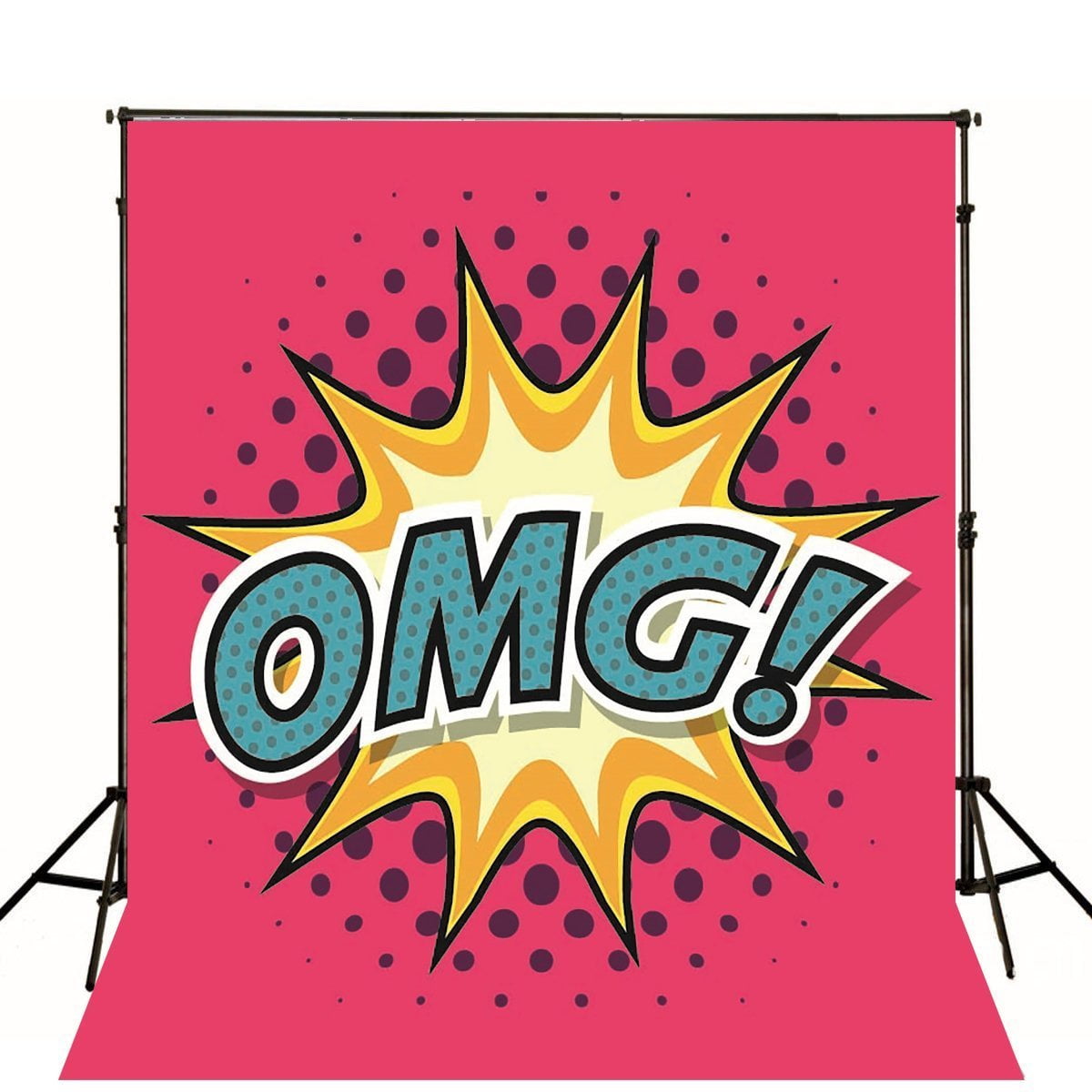 ABPHOTO Polyester 5x7ft Red Surprised Style Photography Backdrop Cute ...