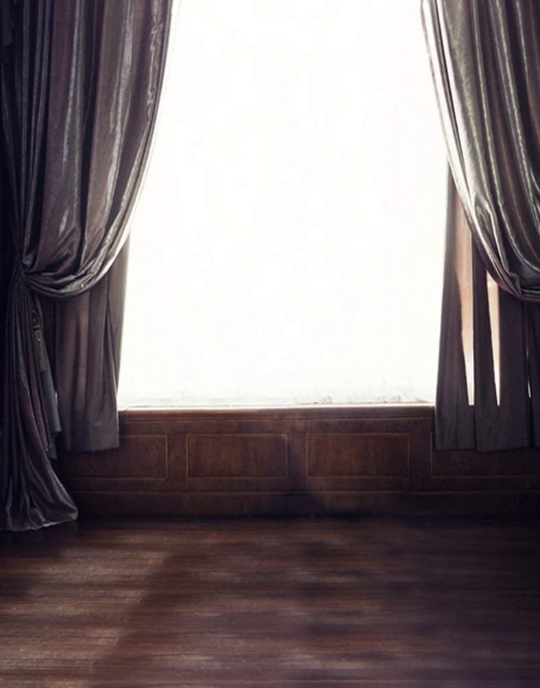 ABPHOTO Polyester 5x7ft Room Window Curtain Photography Backdrops Photo ...