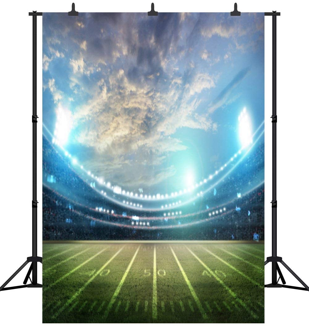 ABPHOTO Polyester 5x7ft Shining Baseball Field Turf Photography ...