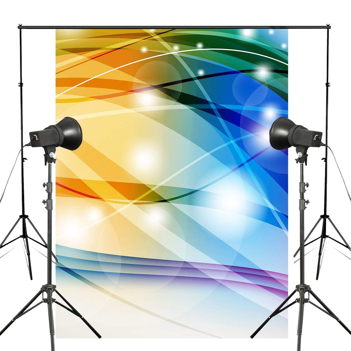 ABPHOTO Polyester 5x7ft Shining Line Photography Background Colorful ...