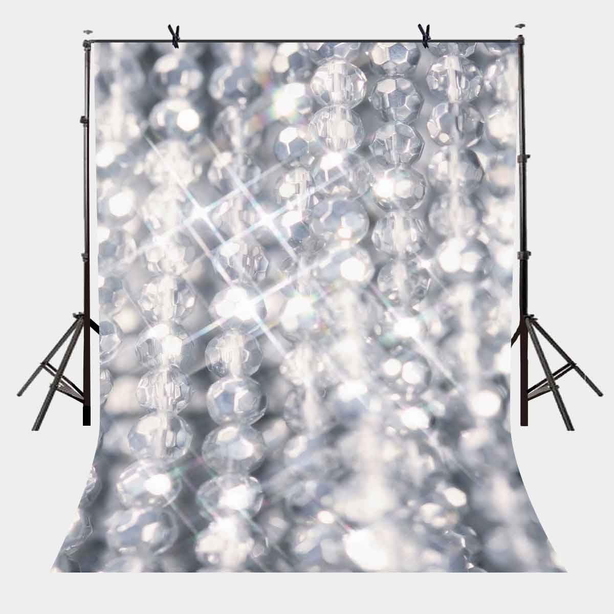 ABPHOTO Polyester 5x7ft Shiny Backdrop Shiny Pearl Necklace Photography ...
