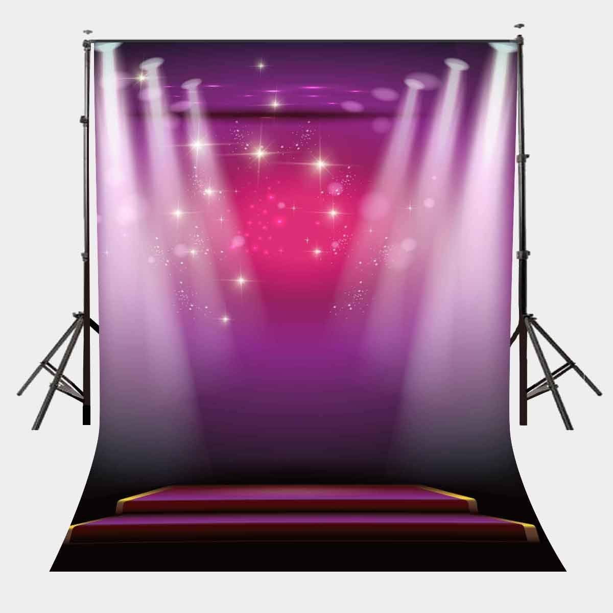 ABPHOTO Polyester 5x7ft Shiny Stage Scene Backdrop Ultraviolet ...