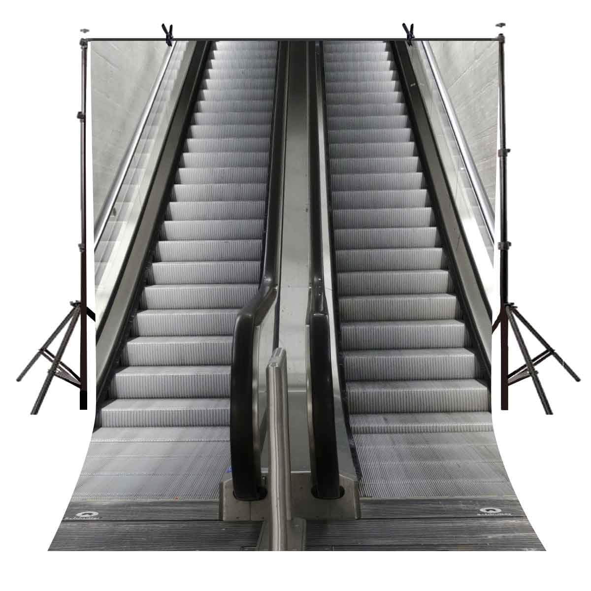 ABPHOTO Polyester 5x7ft Staircase Backdrop Gray electric stairs ...