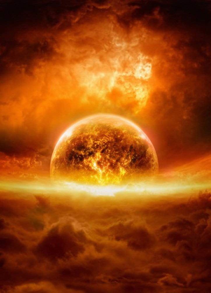 ABPHOTO Polyester 5x7ft Star in Fire Photography Backdrops Photo Props ...