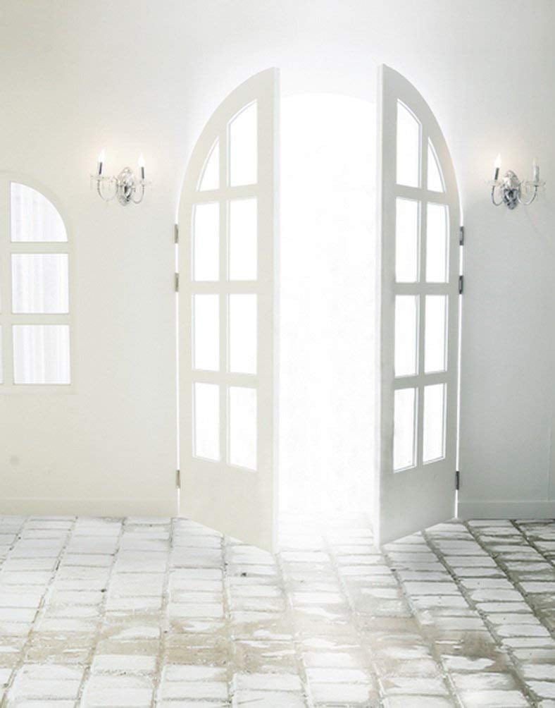 ABPHOTO Polyester 5x7ft Stone Floor White Room Photography Backdrops ...