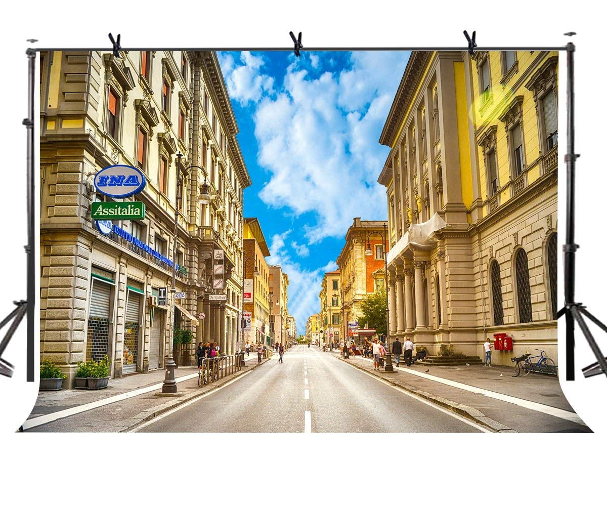 ABPHOTO Polyester 5x7ft Sunny Weather Backdrop Clear Street Backdrop ...