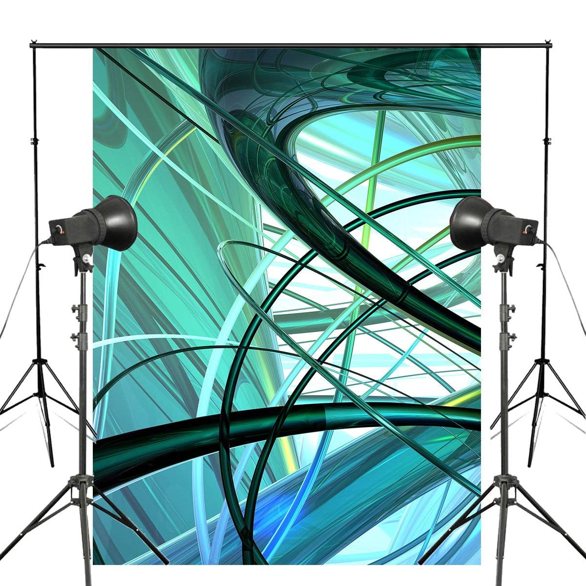 ABPHOTO Polyester 5x7ft Three-dimensional Photography Backdrops Blue ...