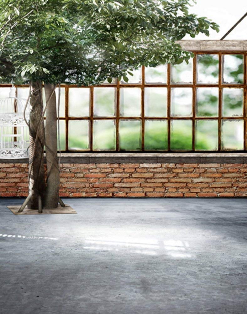 ABPHOTO Polyester 5x7ft Tree Window Photography Backdrops Photo Props ...