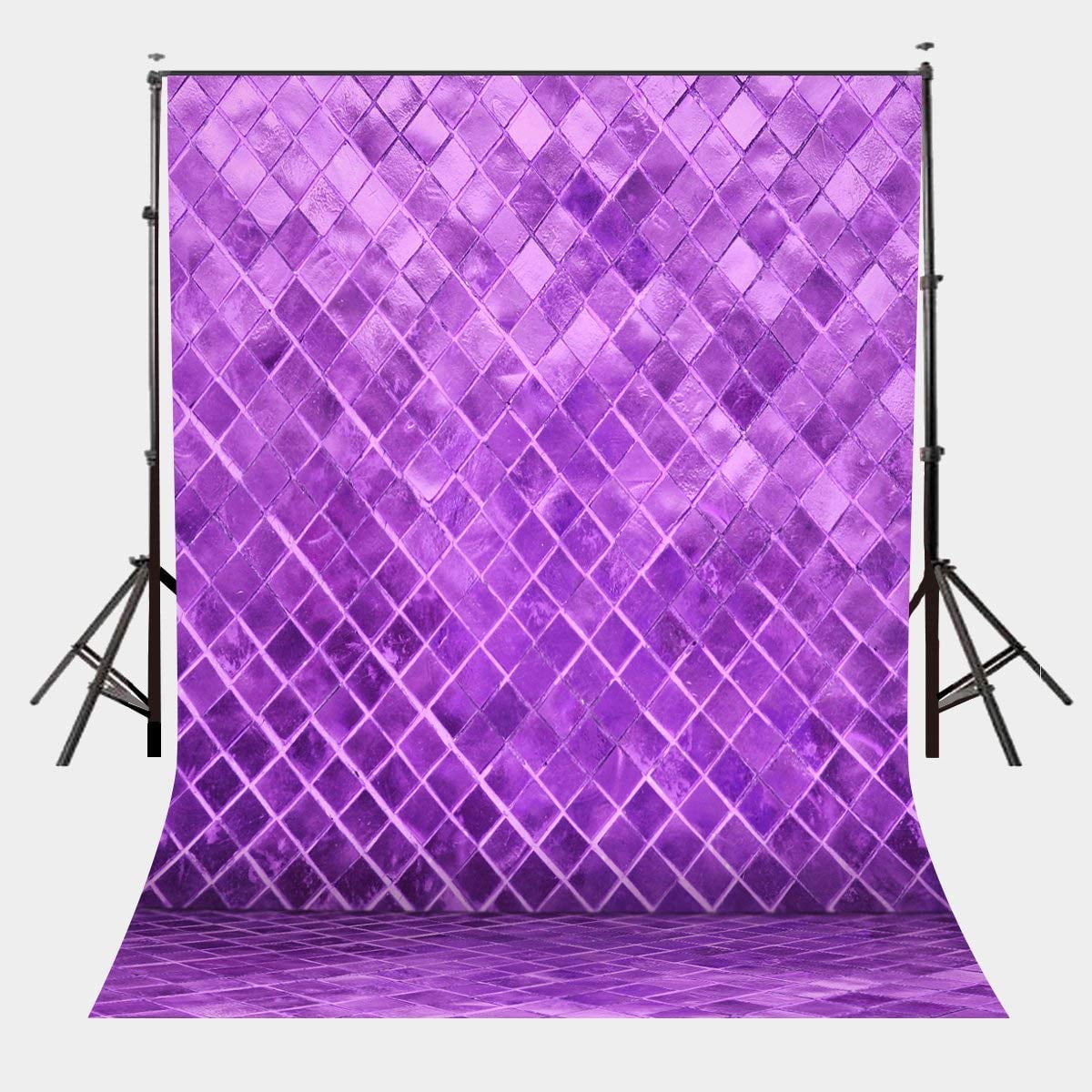 ABPHOTO Polyester 5x7ft Ultra Violet Color Backdrop Diamond Blocks ...