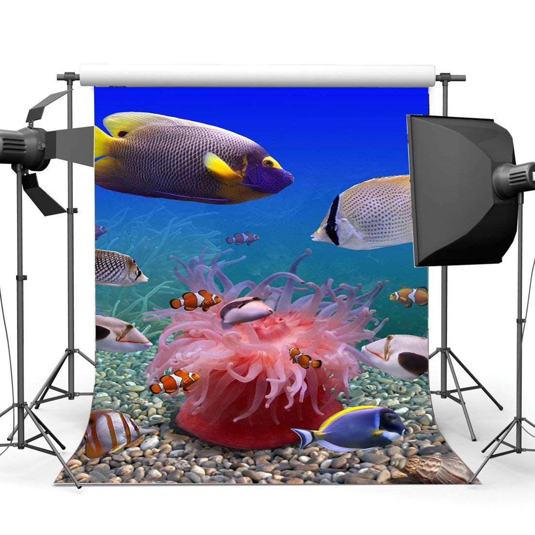 ABPHOTO Polyester 5x7ft Underwater World Backdrop Aquarium Backdrops ...