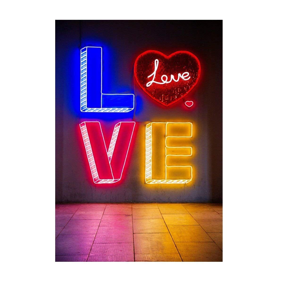 ABPHOTO Polyester 5x7ft Valentine's Day Backdrop Photography Backdrops ...