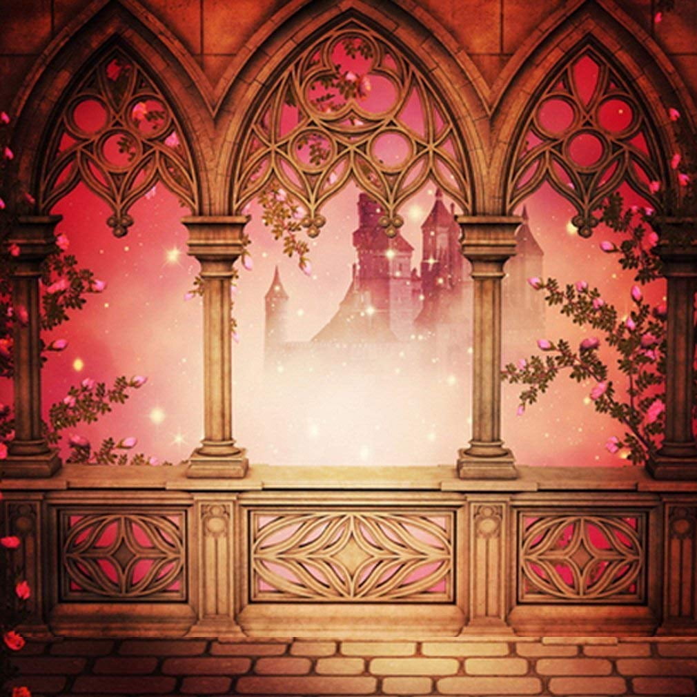 ABPHOTO Polyester 5x7ft Vintage Castle Backdrop Photography Stone ...