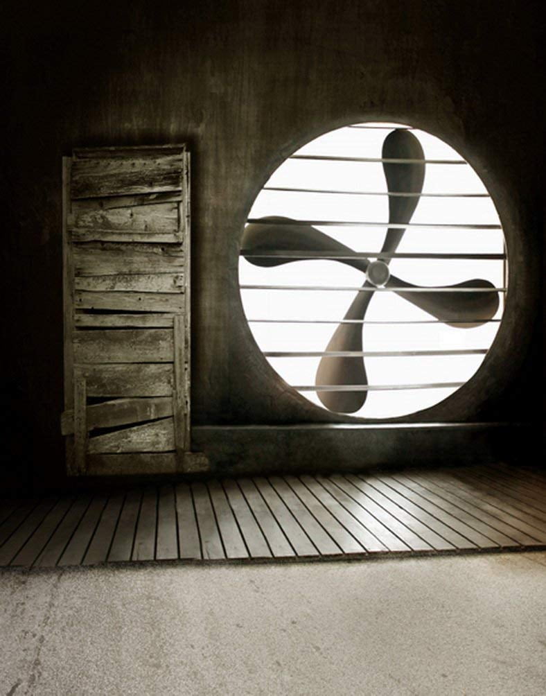 ABPHOTO Polyester 5x7ft Vintage Room Wooden Fan Photography Backdrops ...