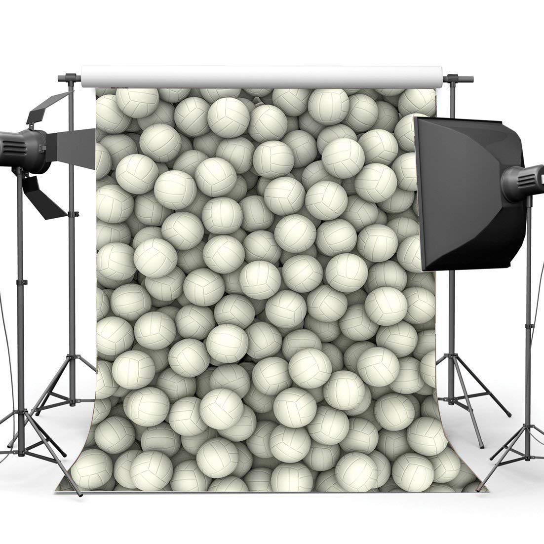 ABPHOTO Polyester 5x7ft Volleyball Backdrop Sports Match Stadium ...