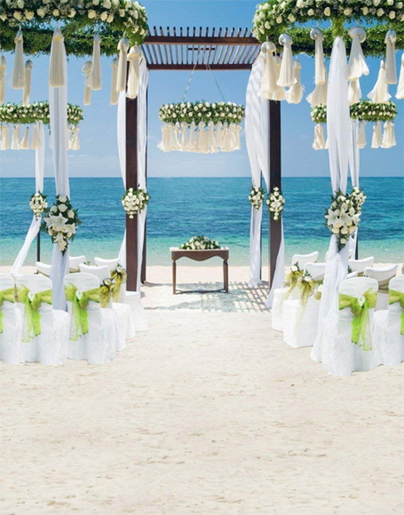 ABPHOTO Polyester 5x7ft Wedding Ceremony Decorations Flower Arches ...