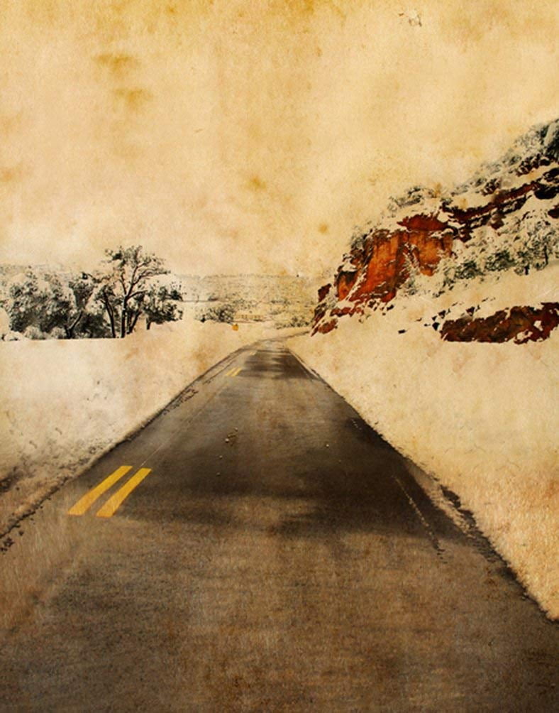 ABPHOTO Polyester 5x7ft Wild Road Photography Backdrops Photo Props ...