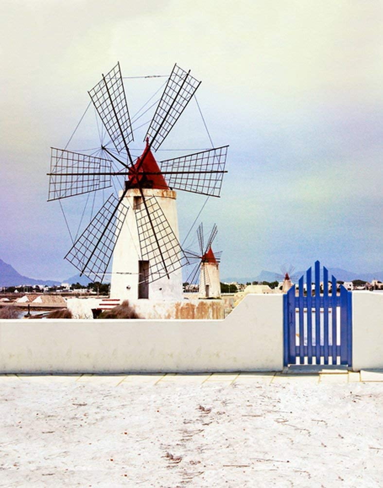 ABPHOTO Polyester 5x7ft Windmill Photography Backdrops Photo Props ...