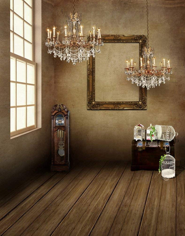 ABPHOTO Polyester 5x7ft Wooden Floor Lights Photography Backdrops Photo ...