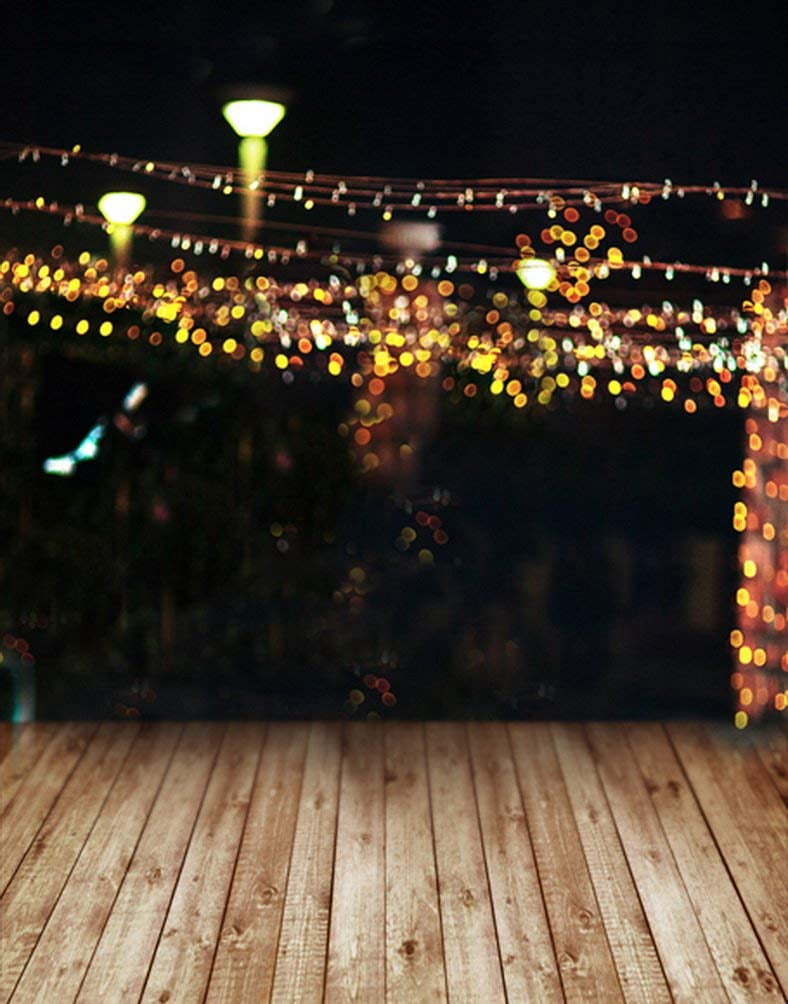 ABPHOTO Polyester 5x7ft Wooden Floor Lights Photography Backdrops Photo ...