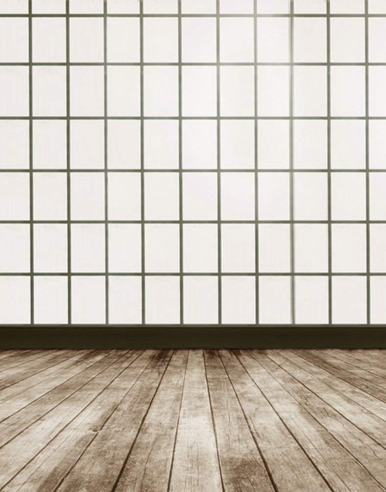 ABPHOTO Polyester 5x7ft Wooden Floor Room Photography Backdrops Photo ...