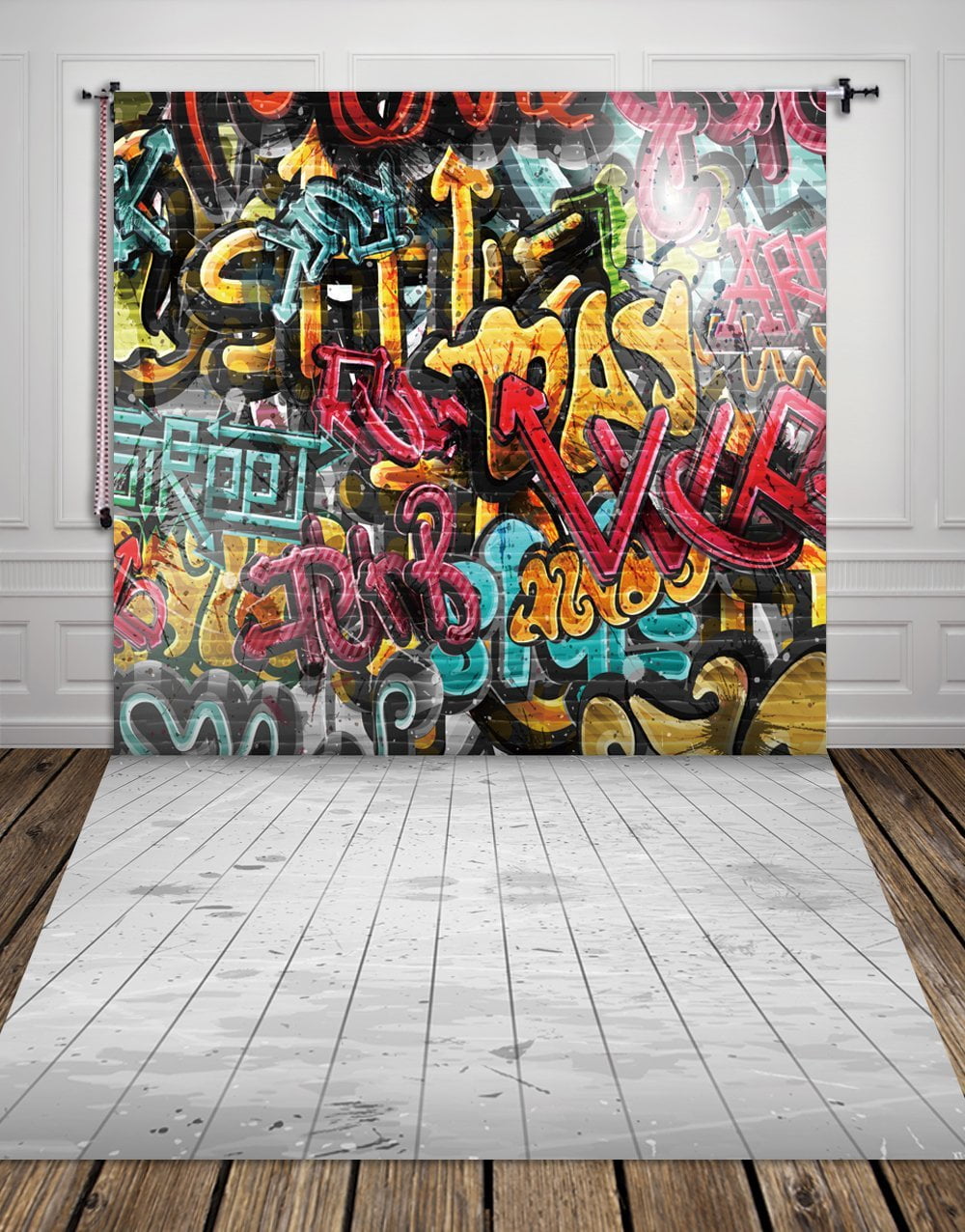 ABPHOTO Polyester 5x7ft photo studio backdrop Wall graffiti photography ...