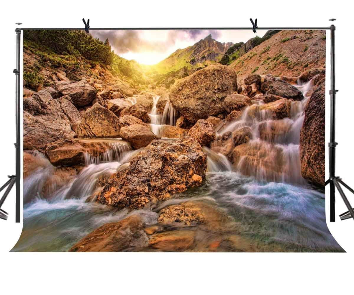 ABPHOTO Polyester 7x5ft Alpine Stream Backdrop Alpine Stream Nature ...