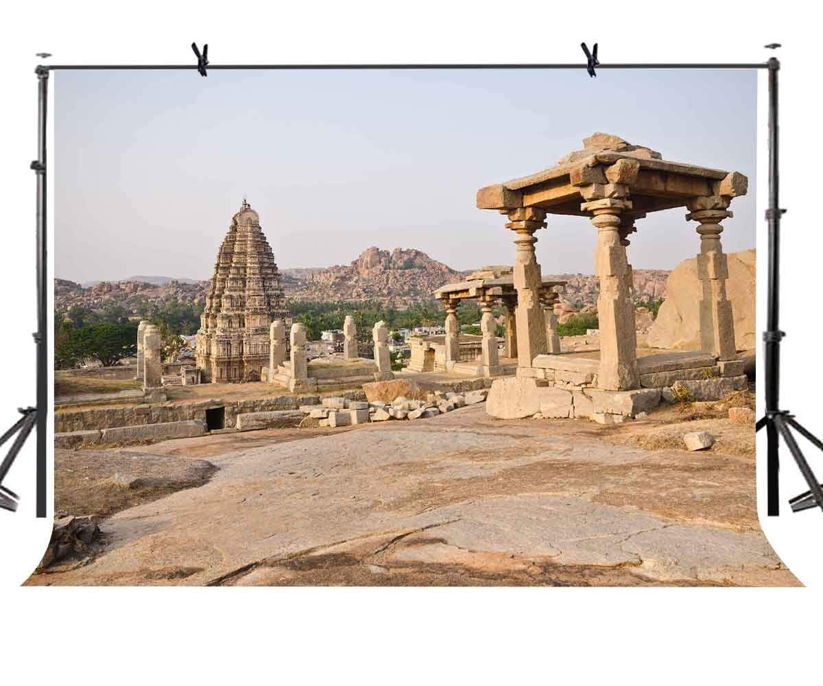 ABPHOTO Polyester 7x5ft Ancient Buildings Backdrop Empty Ancient ...