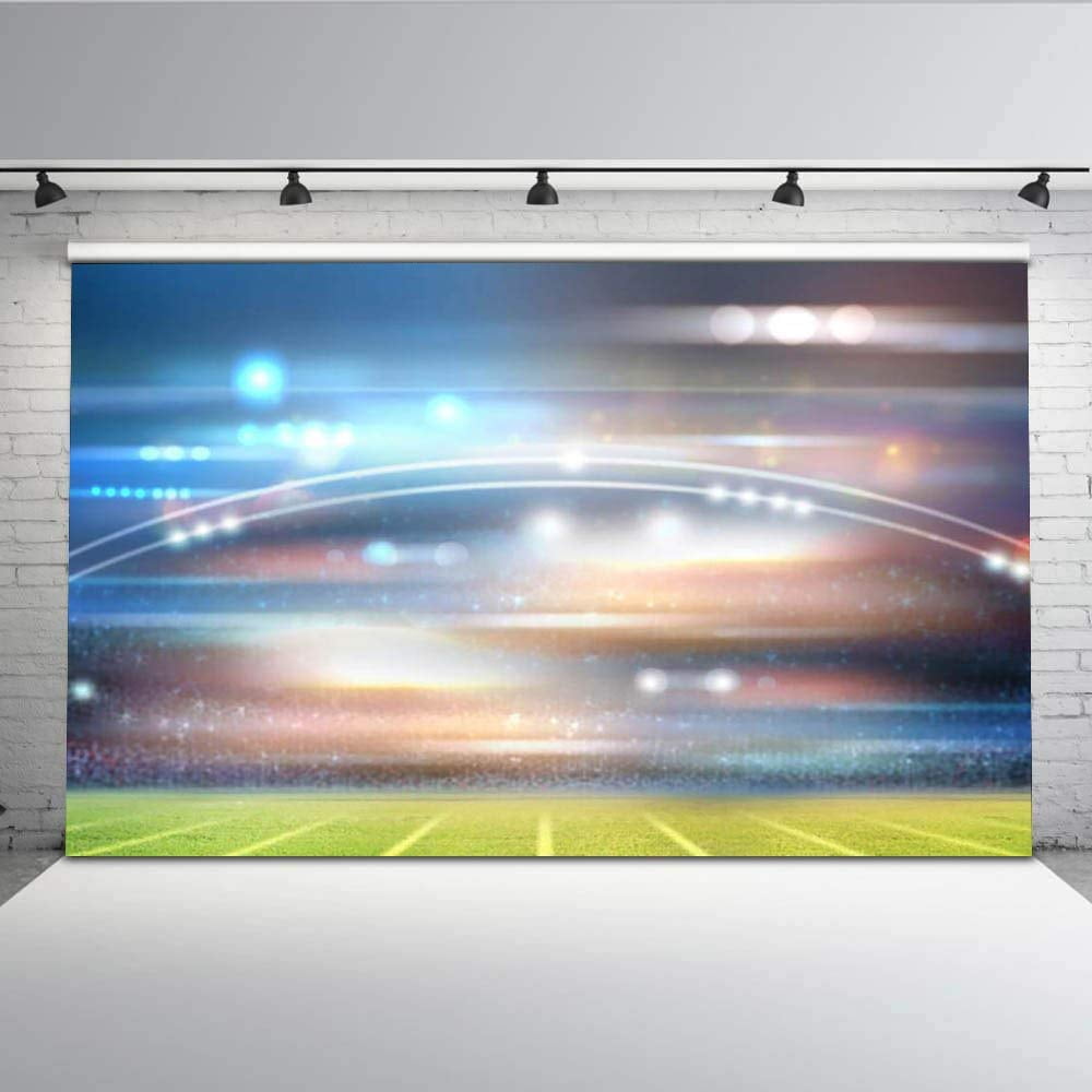 ABPHOTO Polyester 7x5ft Backdrop Football Match Spotlights Backdrop for ...