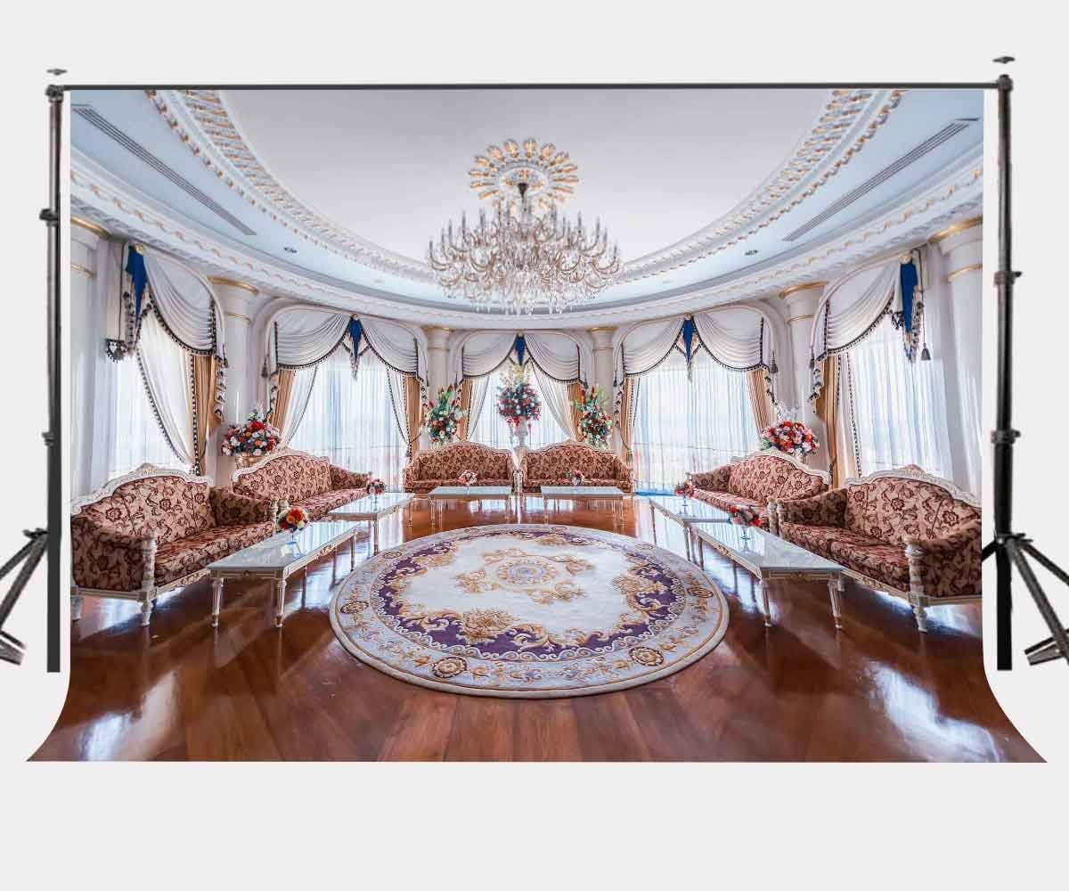 ABPHOTO Polyester 7x5ft Backdrop Neat Indoor Scene Backdrop White ...