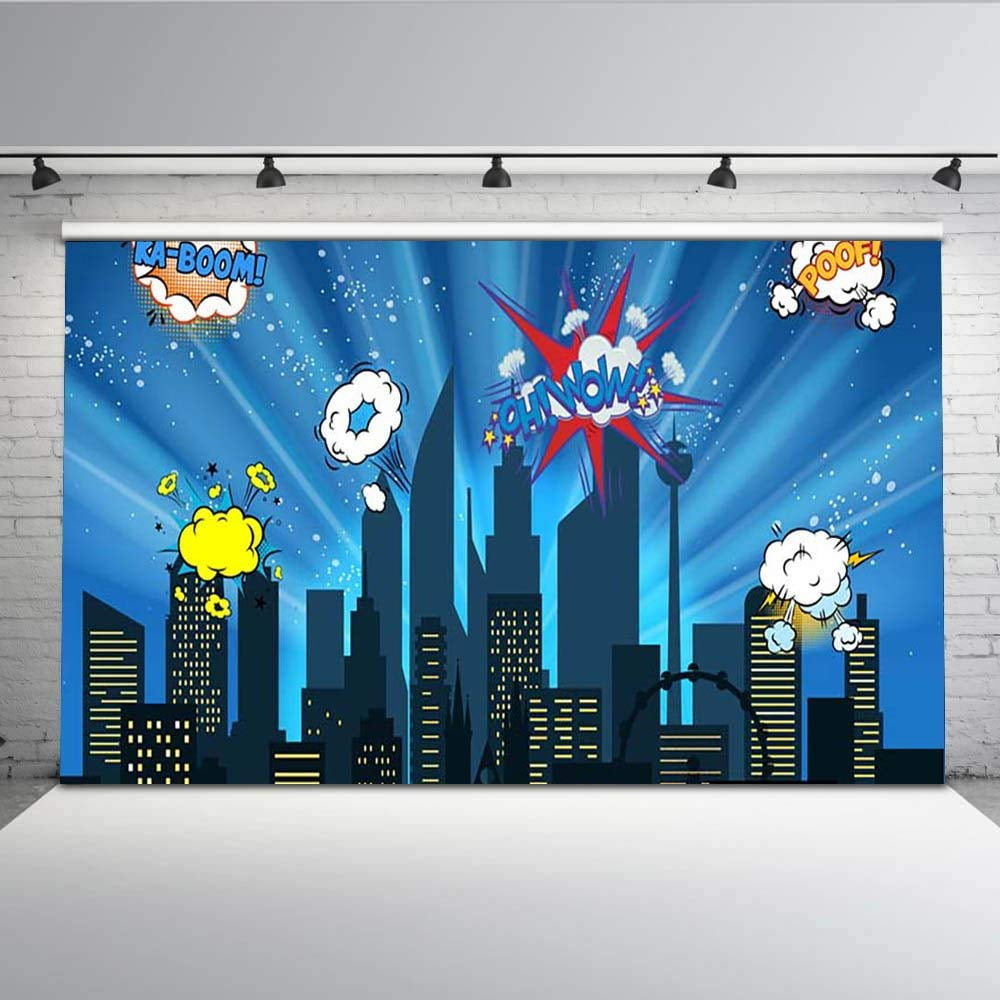 ABPHOTO Polyester 7x5ft Backdrop Tall Buildings Modern City Night Scene ...