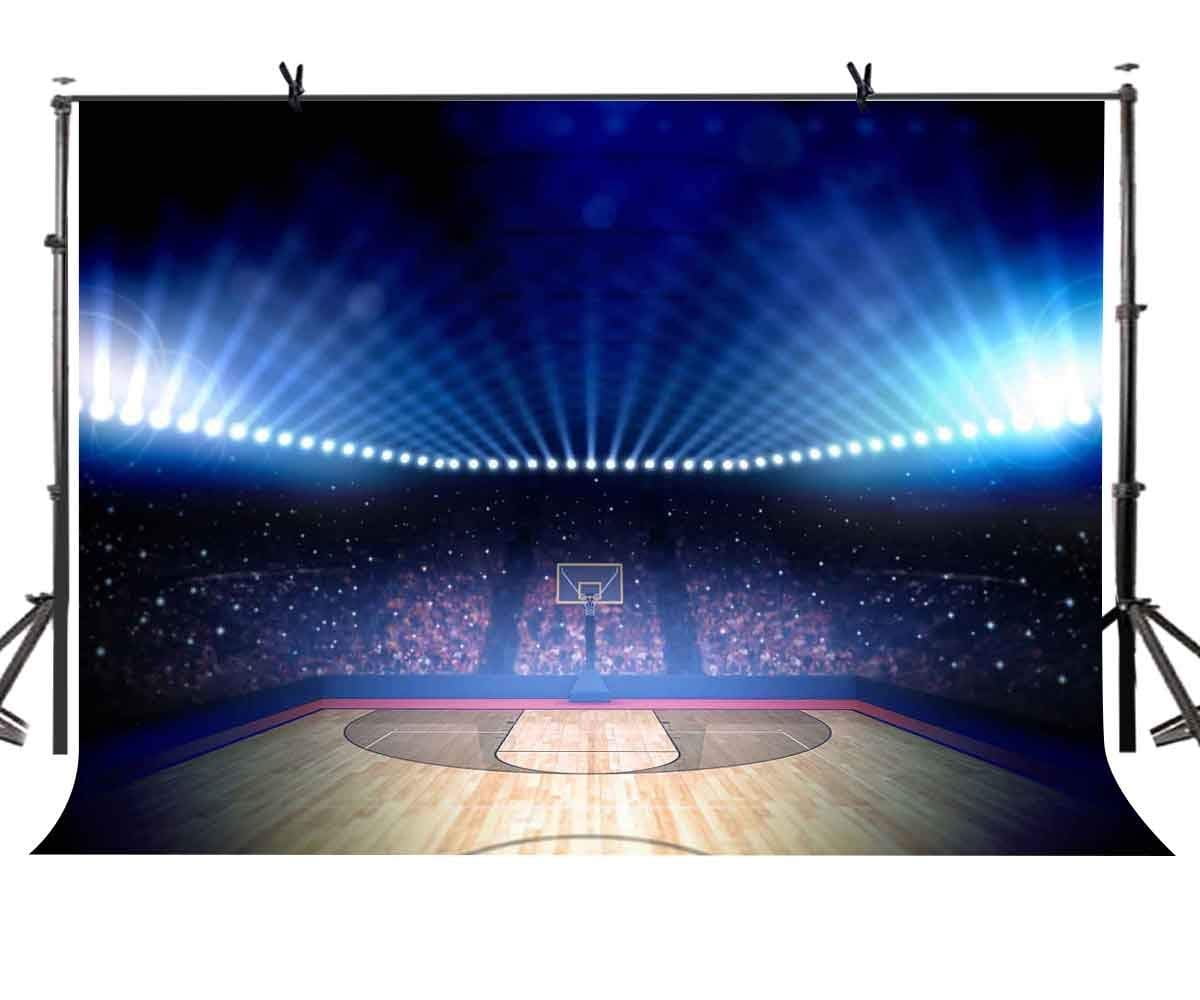 ABPHOTO Polyester 7x5ft Basketball Court Backdrop Exciting Basketball ...