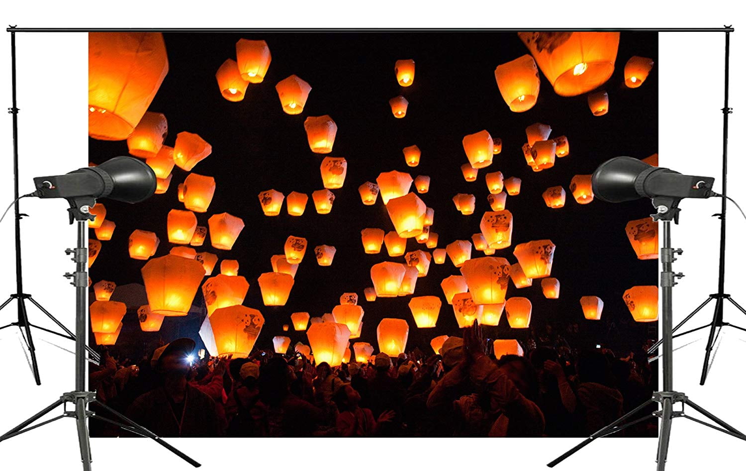 ABPHOTO Polyester 7x5ft Beautiful Prayer Light Drifted into Sky ...